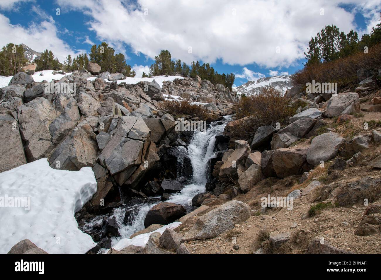 The Bishop Pass Trail in the Eastern Sierra of California takes hikers ...