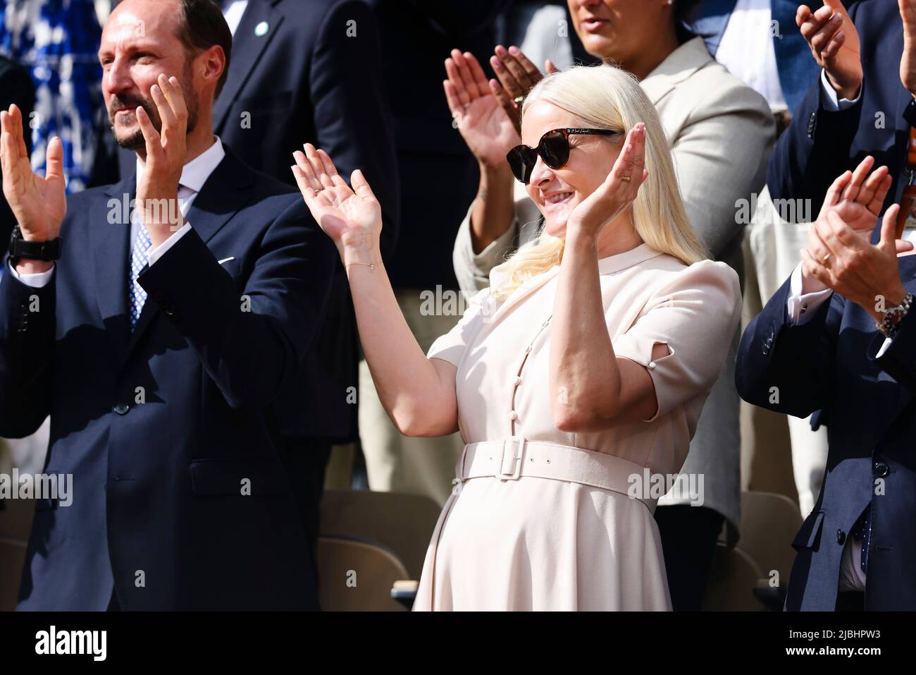 Paris, France. 5th June, 2022. Haakon, Crown Prince of Norway, and his ...