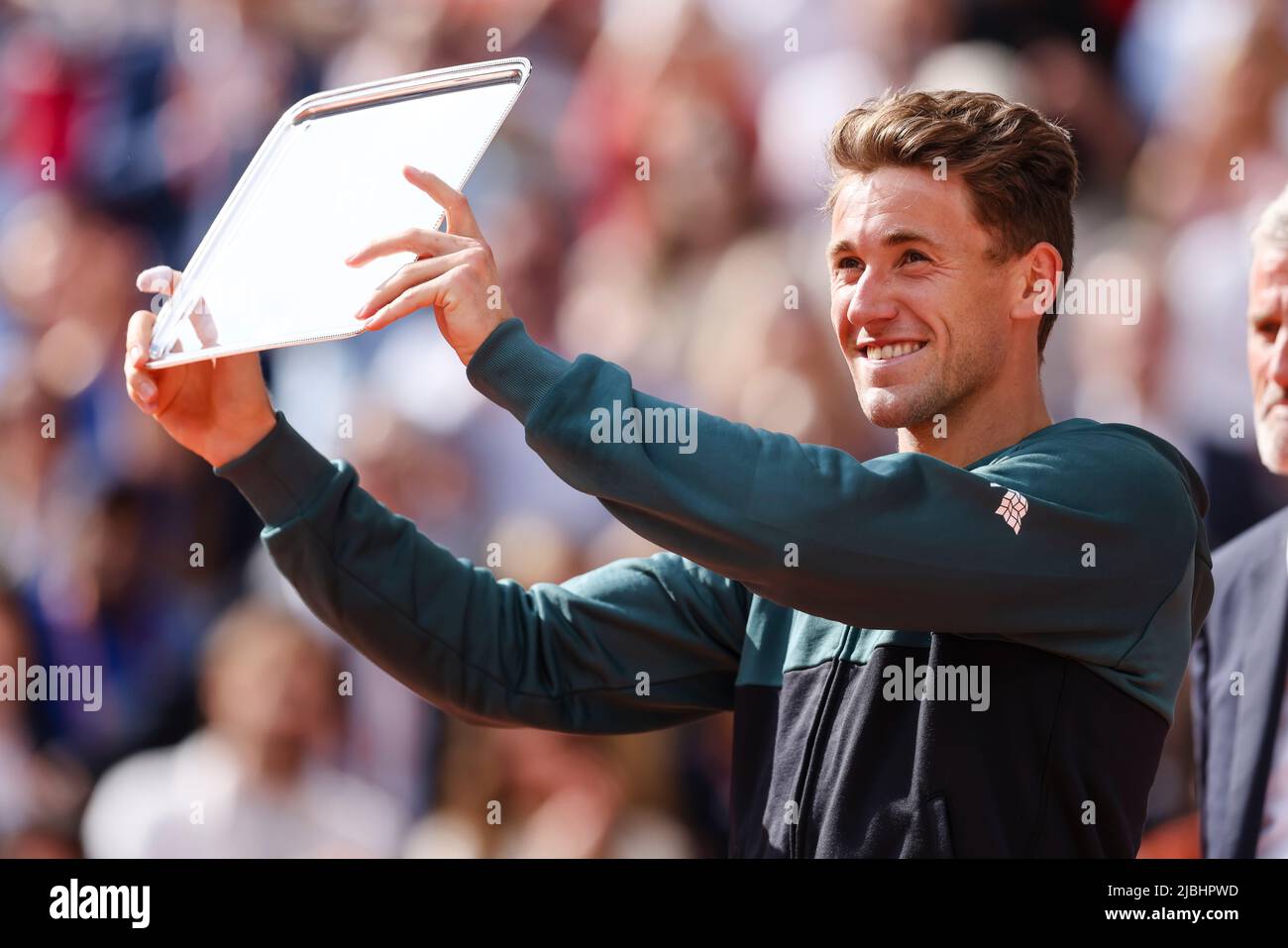Paris, France. 5th June, 2022. Tennis player Casper Ruud from Norway ...