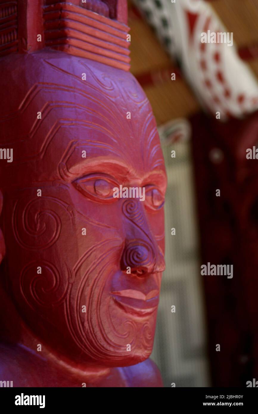 A traditional Maori wharenui in a marae, New Zealand Stock Photo - Alamy