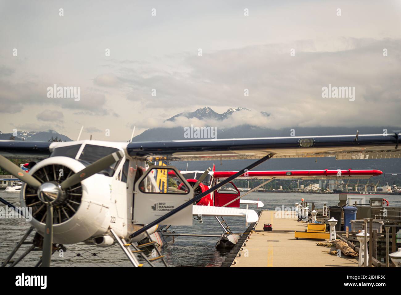 Views from a Vancouver harbour from a DHC-3 de Havilland Turbine Single ...