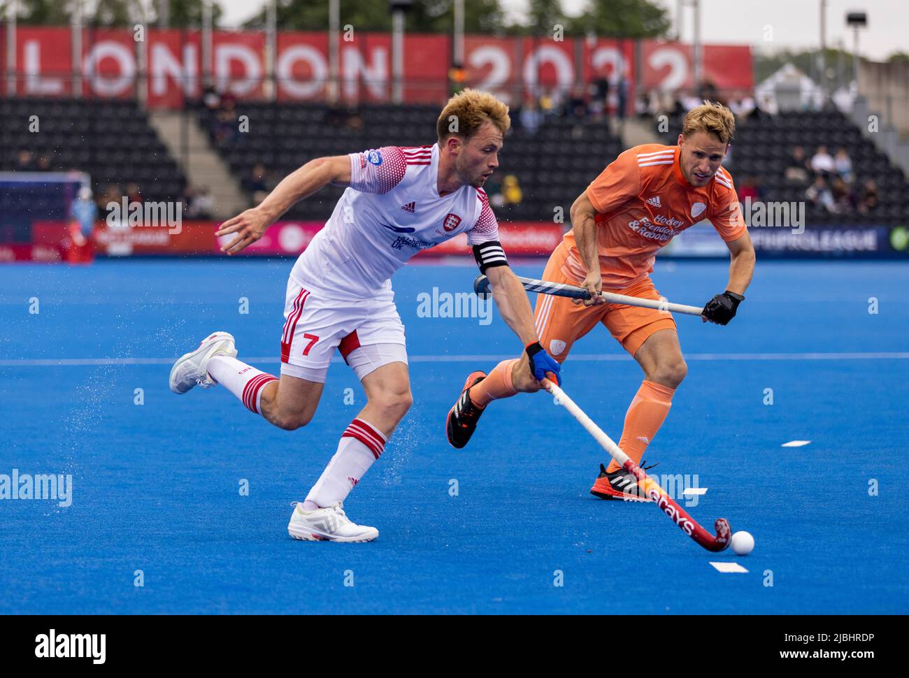 England’s Zachary Wallace in action during the Men's FIH Hockey Pro ...
