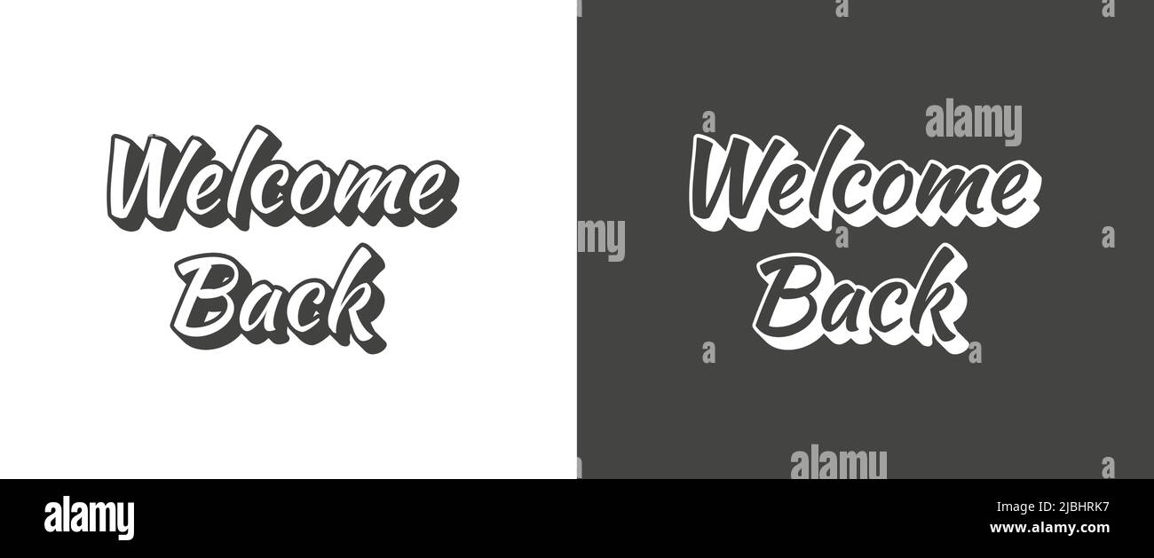 Welcome Back Sign Template Vector. Design template Stock Vector Image ...