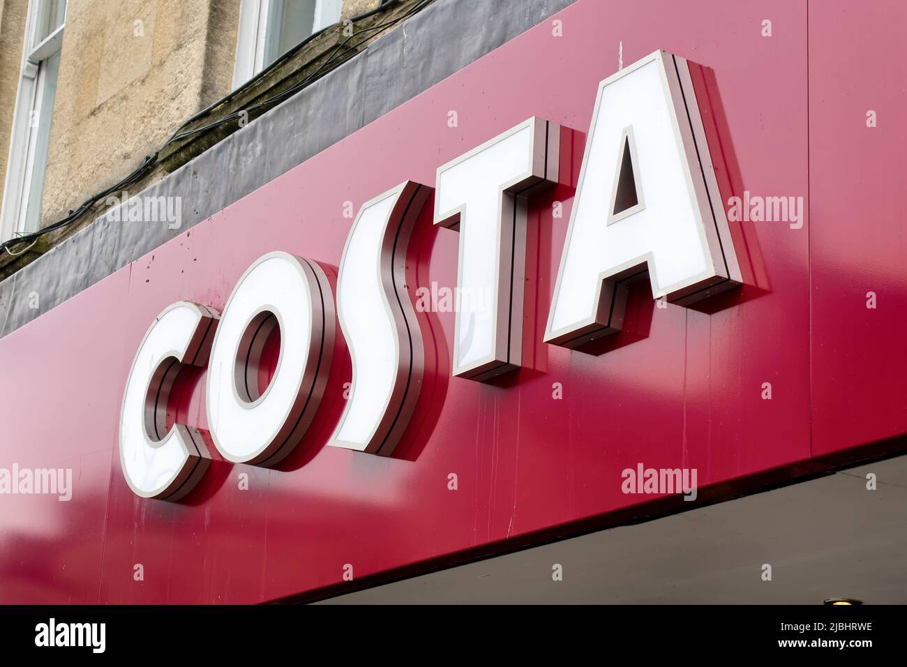 Warminster, Wiltshire, UK - October 12 2014: A Costa Coffee Storefront ...