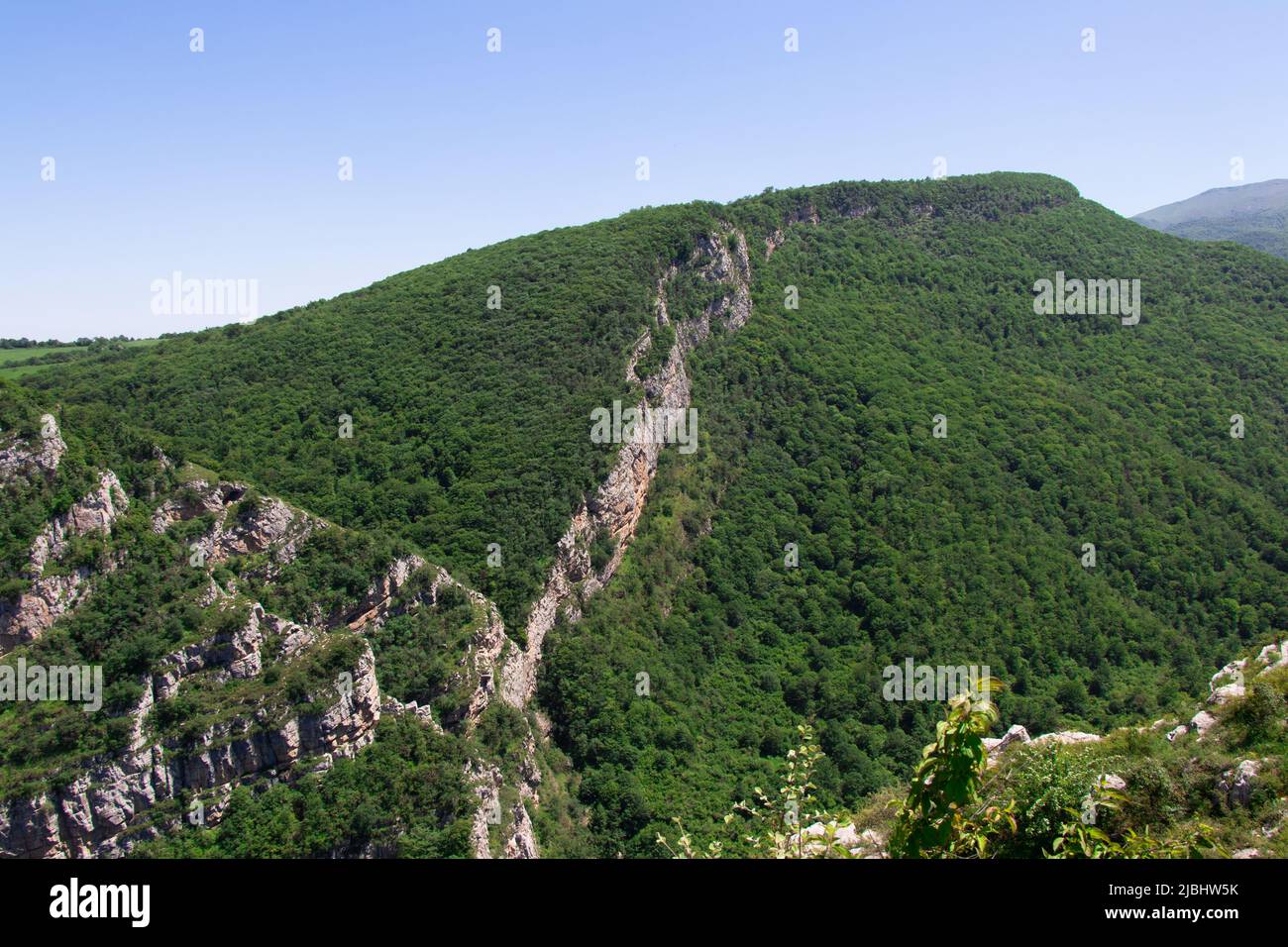 Topkhana Forest near Shusha city. Beautiful nature of Azerbaijan ...