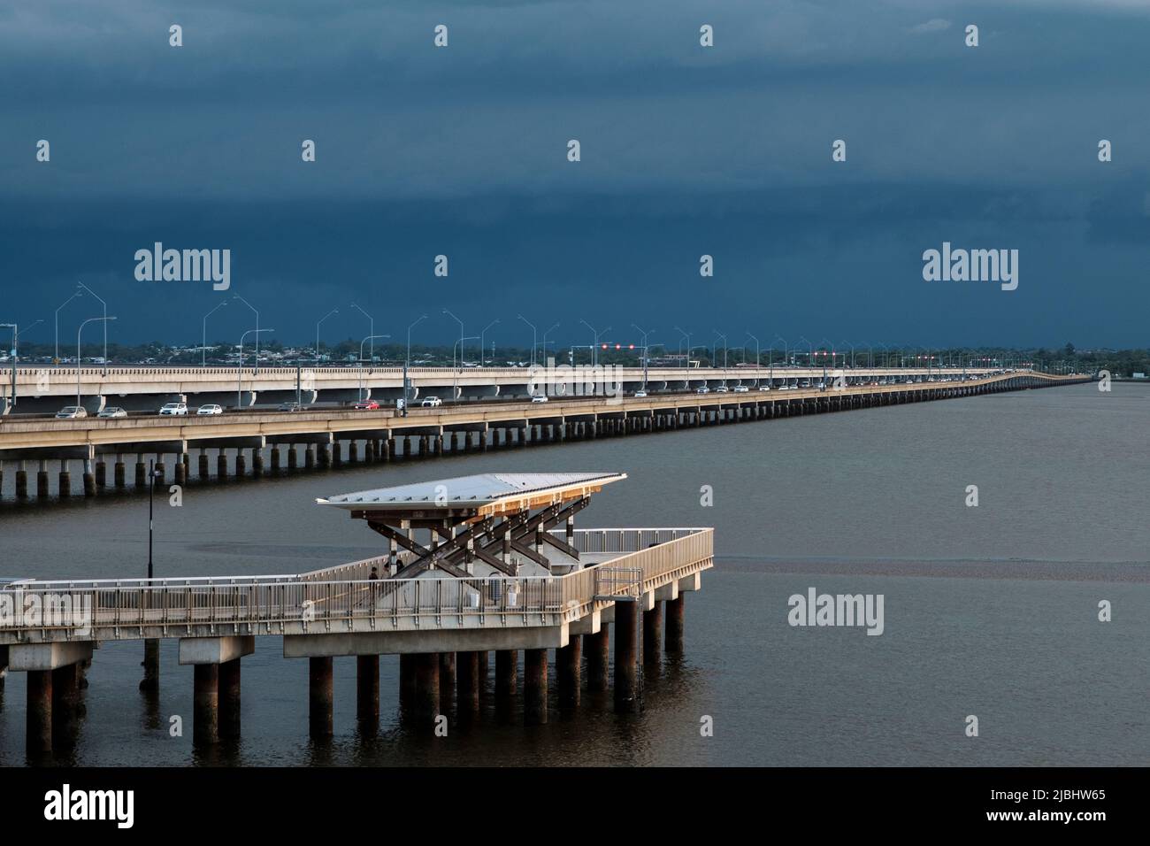 Storm rolling in over Brisbane Stock Photo - Alamy