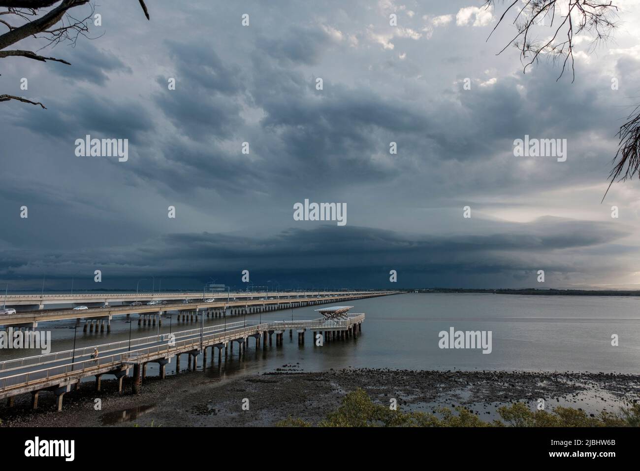 Storm rolling in over Brisbane Stock Photo - Alamy