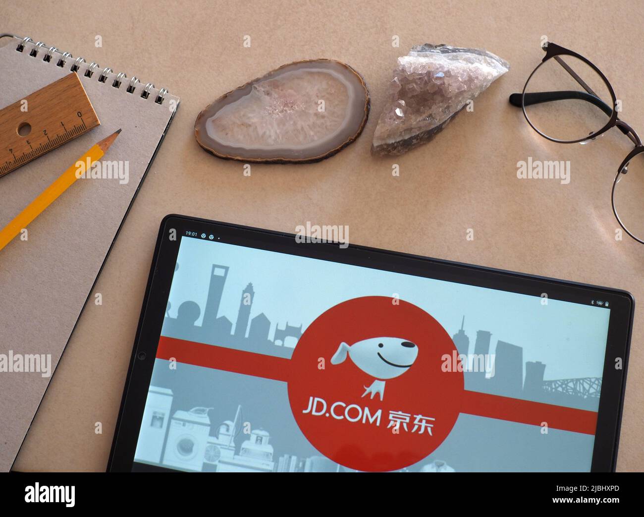 Germany. 06th June, 2022. In this photo illustration JD.com, Inc. logo ...