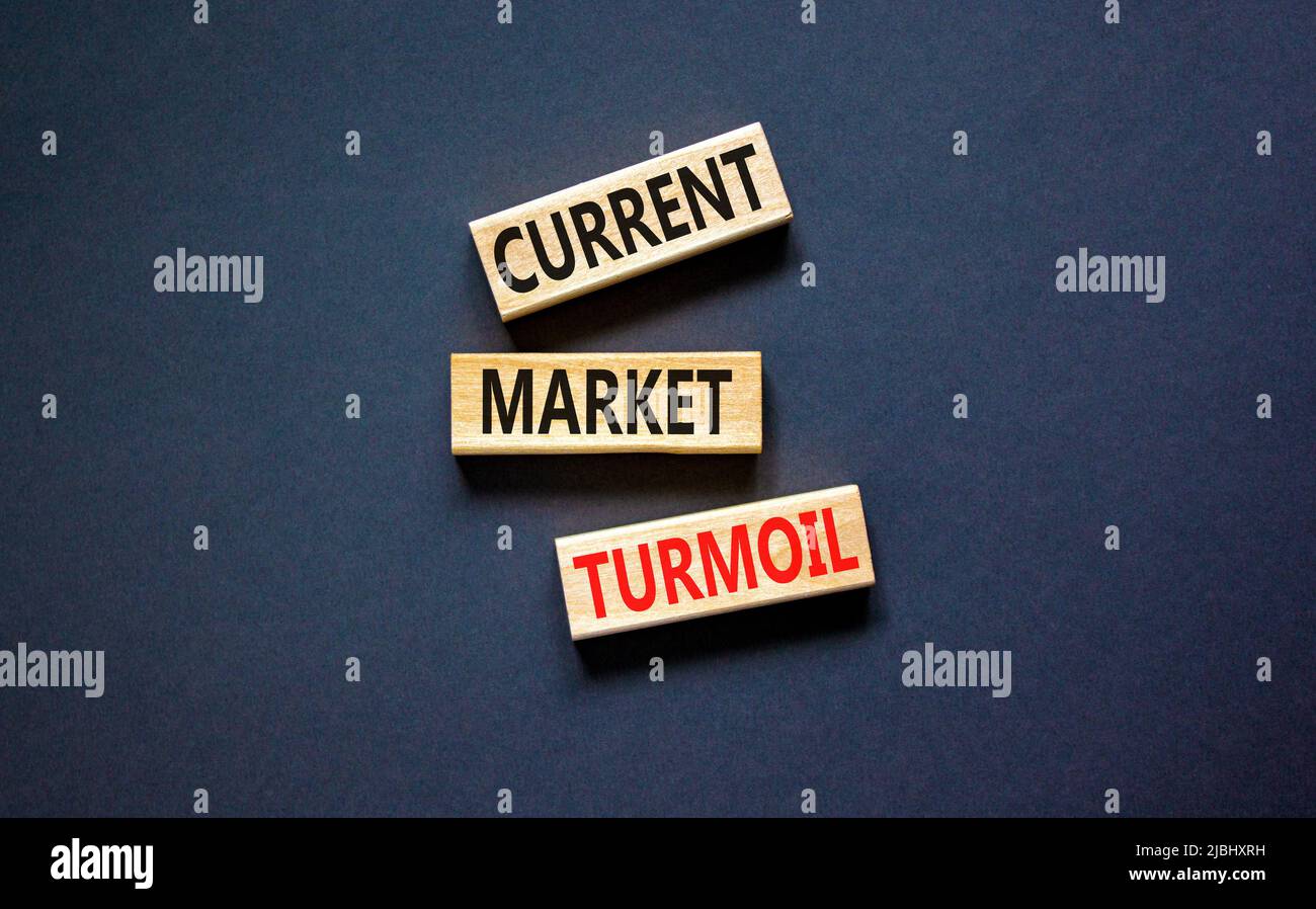 Current market turmoil symbol. Concept words Current market turmoil on ...