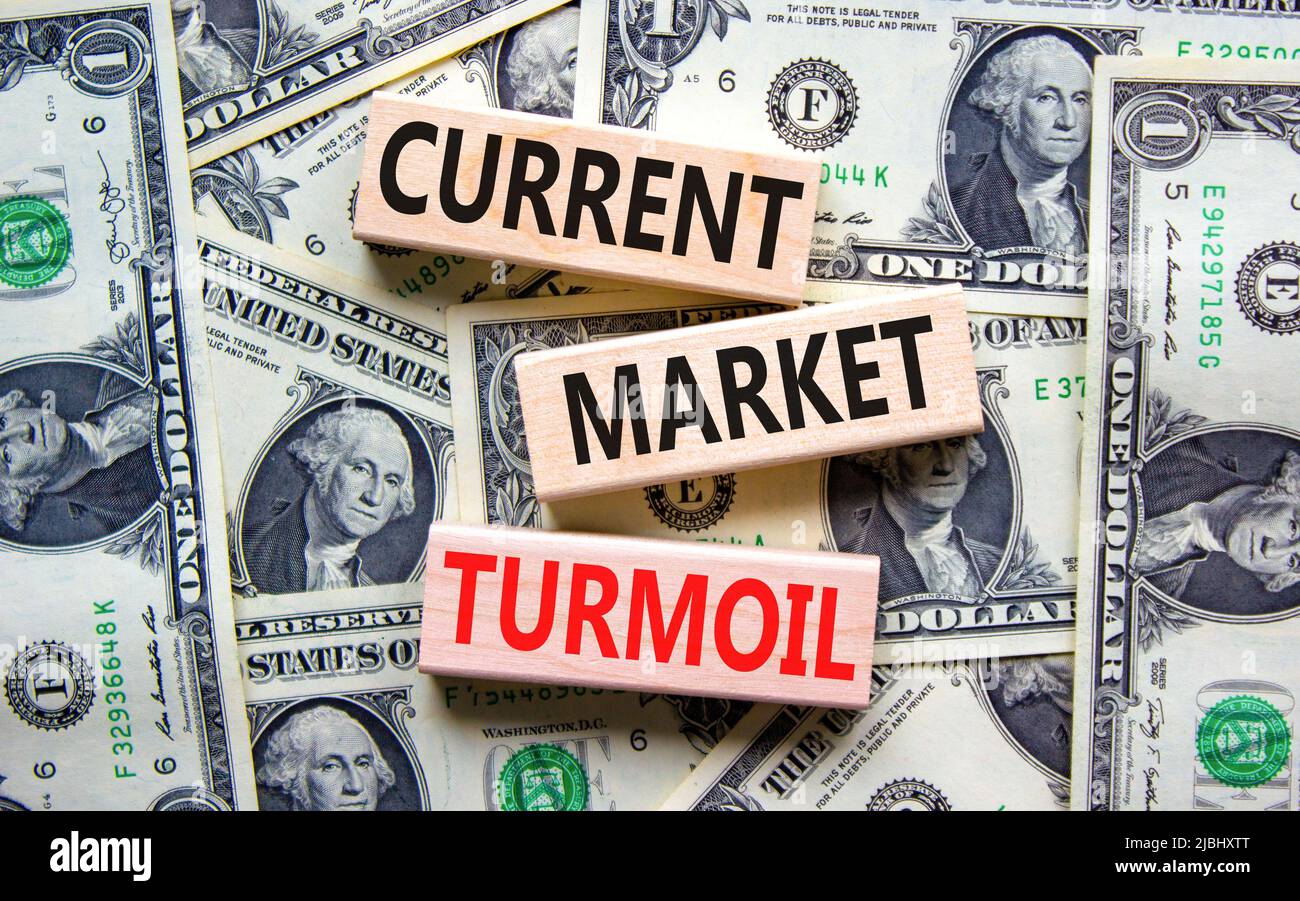 Current market turmoil symbol. Concept words Current market turmoil on ...