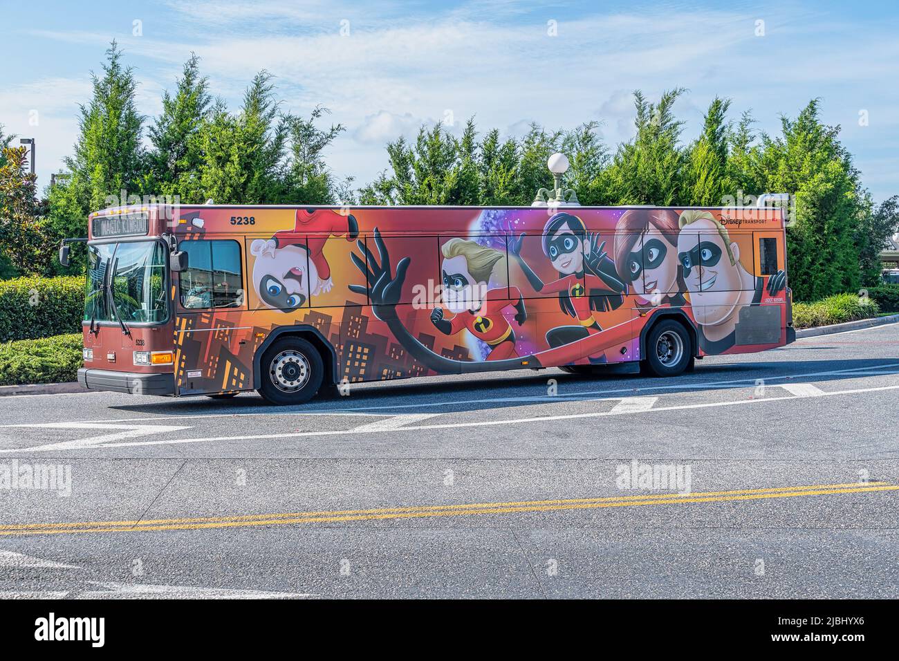 Disney Transport themed bus with The Incredibles used to transport ...