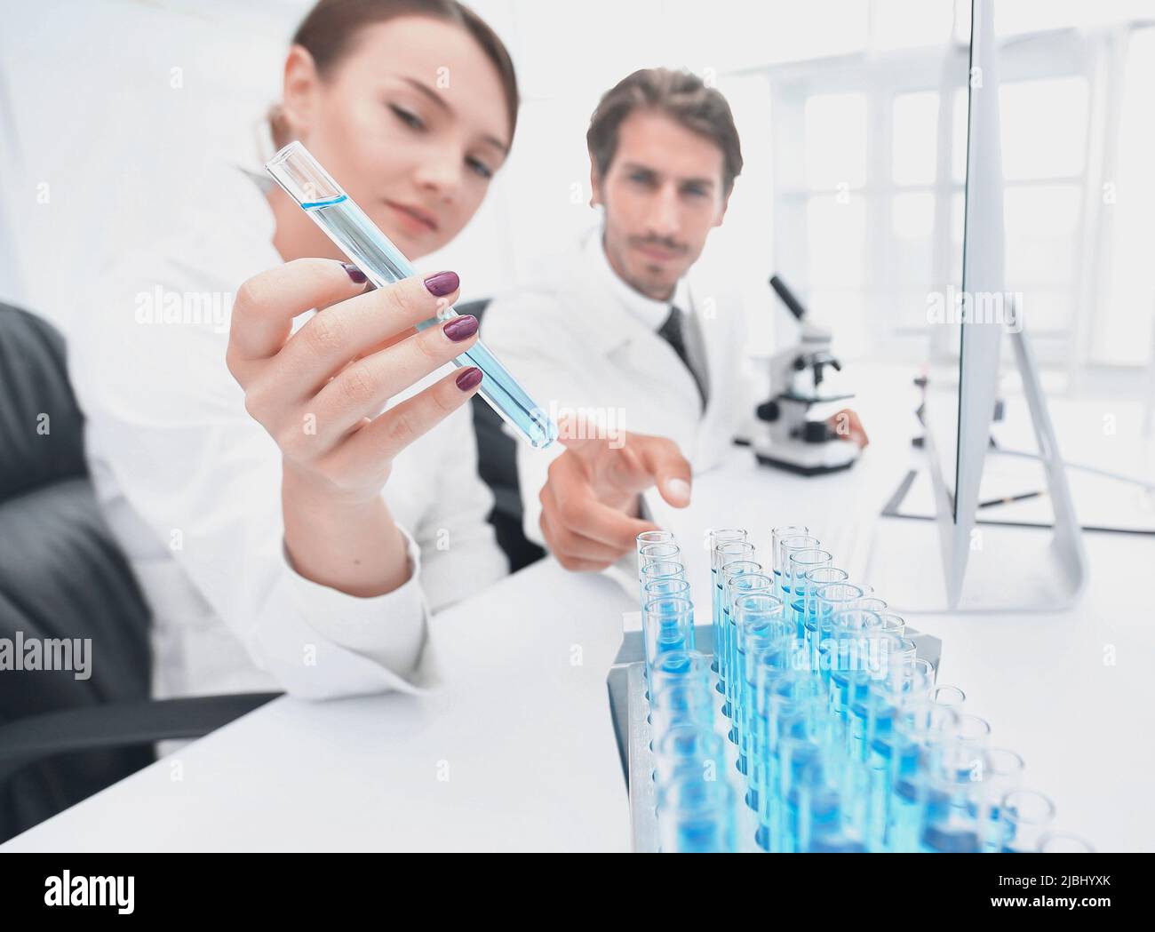 Laboratory bench modern microscope hi-res stock photography and images ...