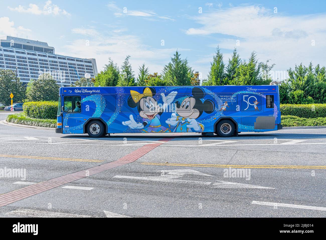 Disney Transport themed bus with Mickey and Minnie 50th celebration ...