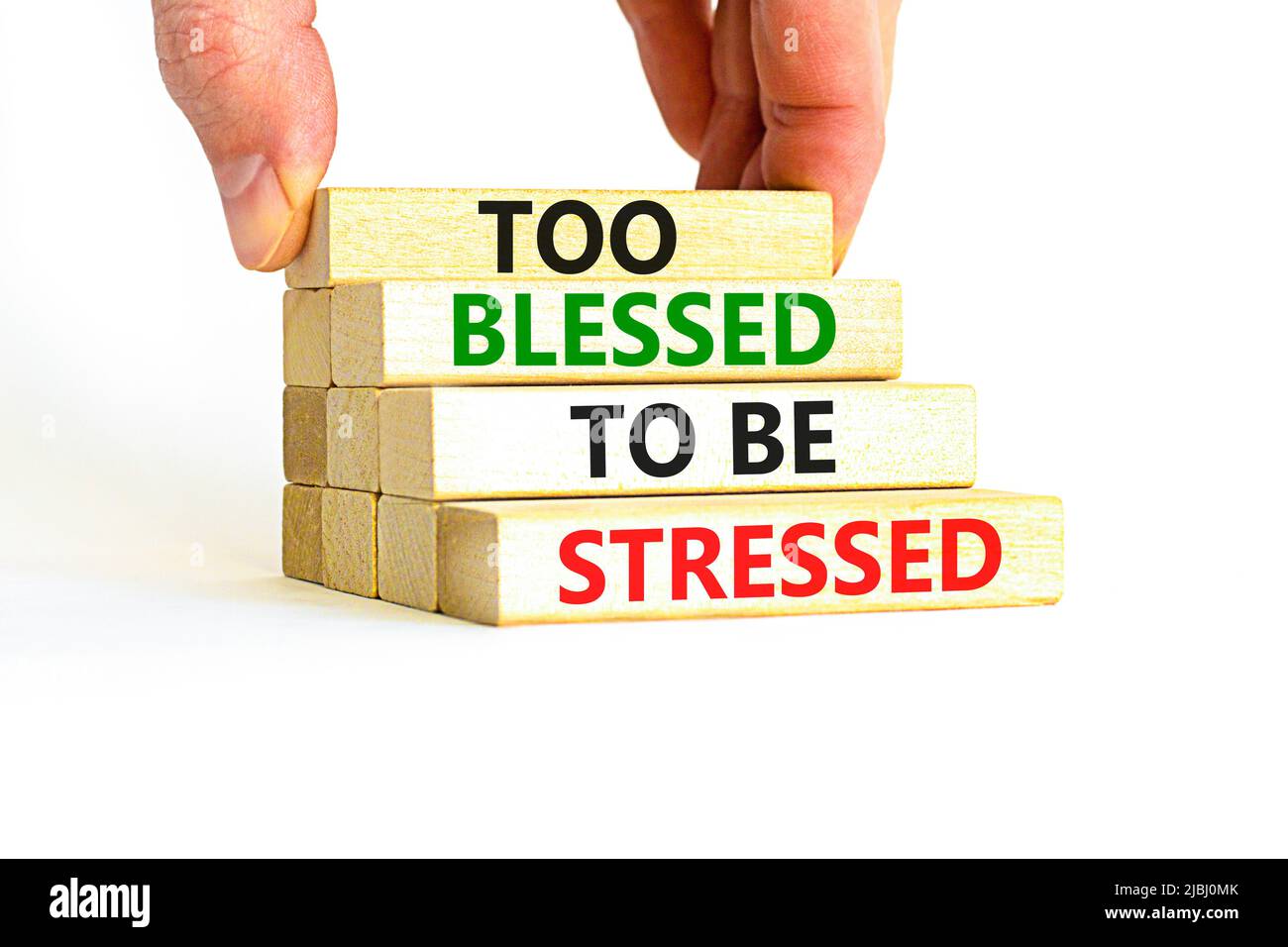 Too blessed to be stressed symbol. Concept words Too blessed to be ...