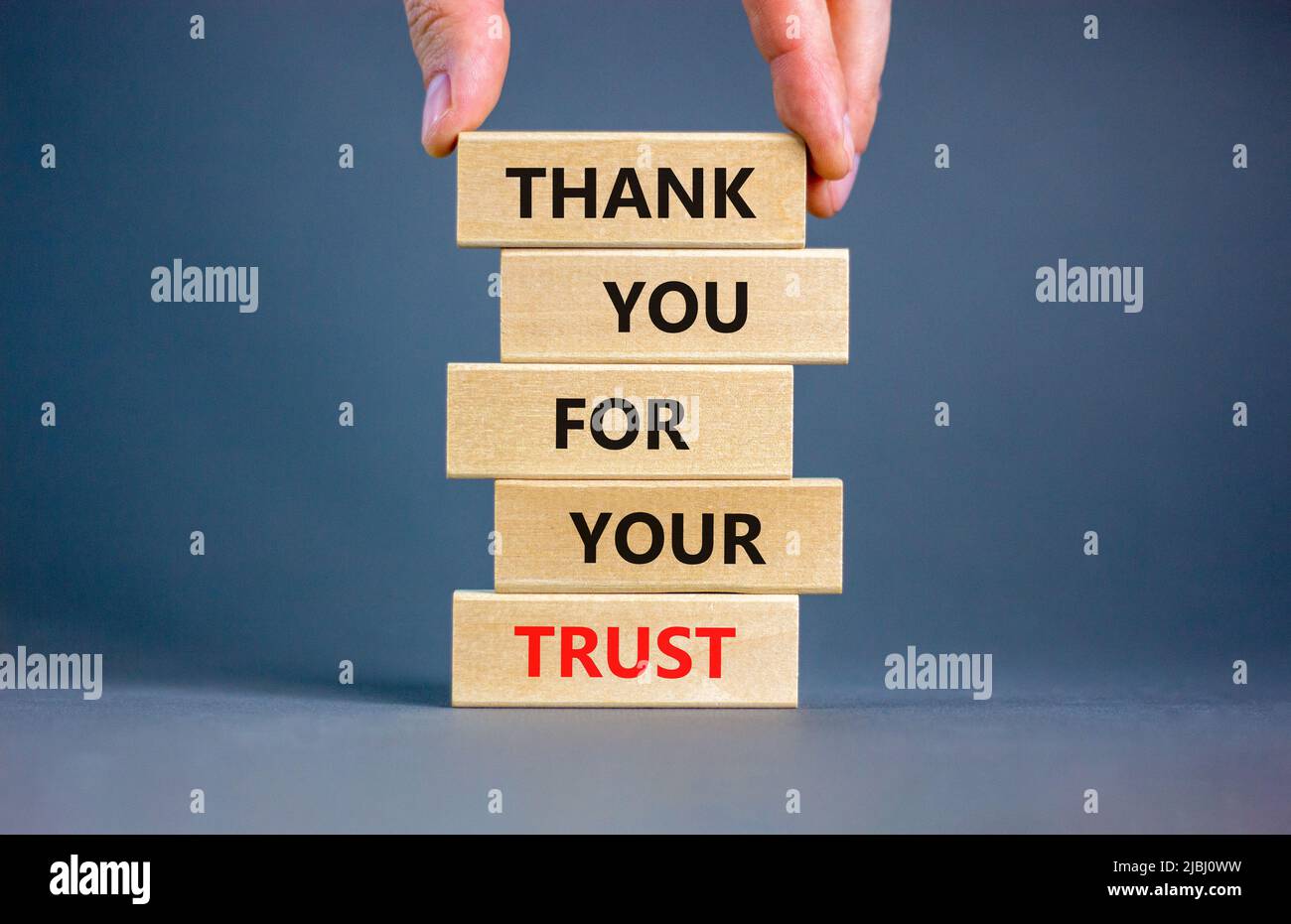 Thank you for trust symbol. Concept words Thank you for your trust on ...