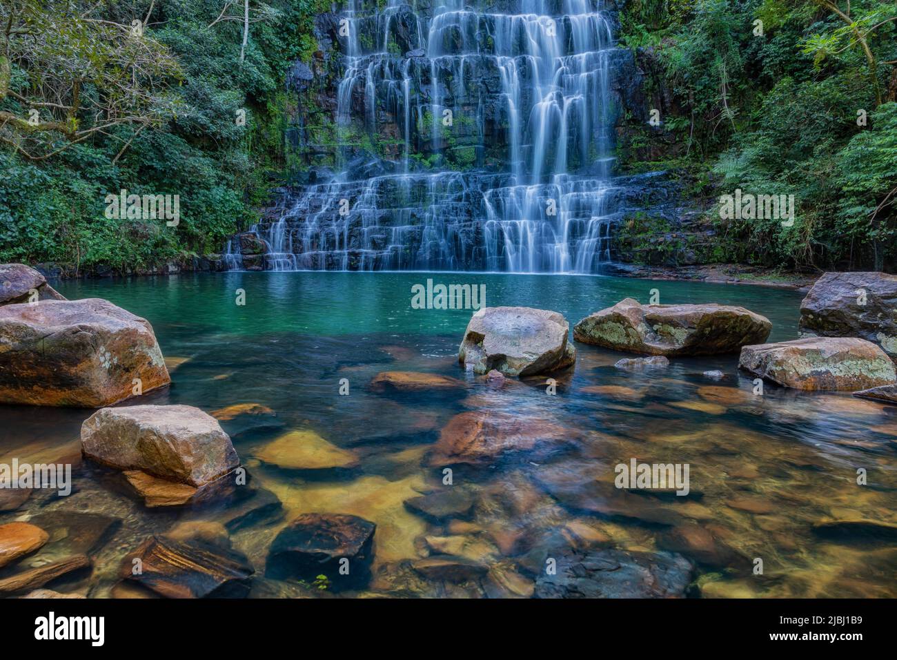 The Salto Cristal one of the most beautiful waterfalls in Paraguay near ...