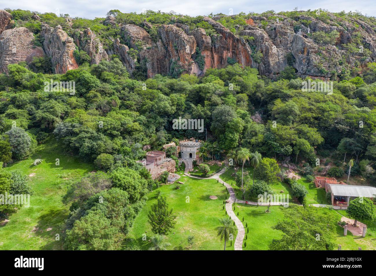Tobati, Cordillera, Paraguay - May 09, 2022: Aerial view of the Castle ...