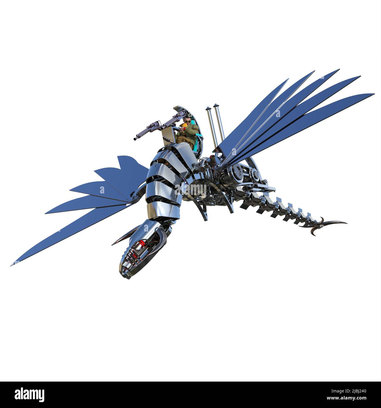 3D-illustration of a mechanic steam dragon Stock Photo - Alamy