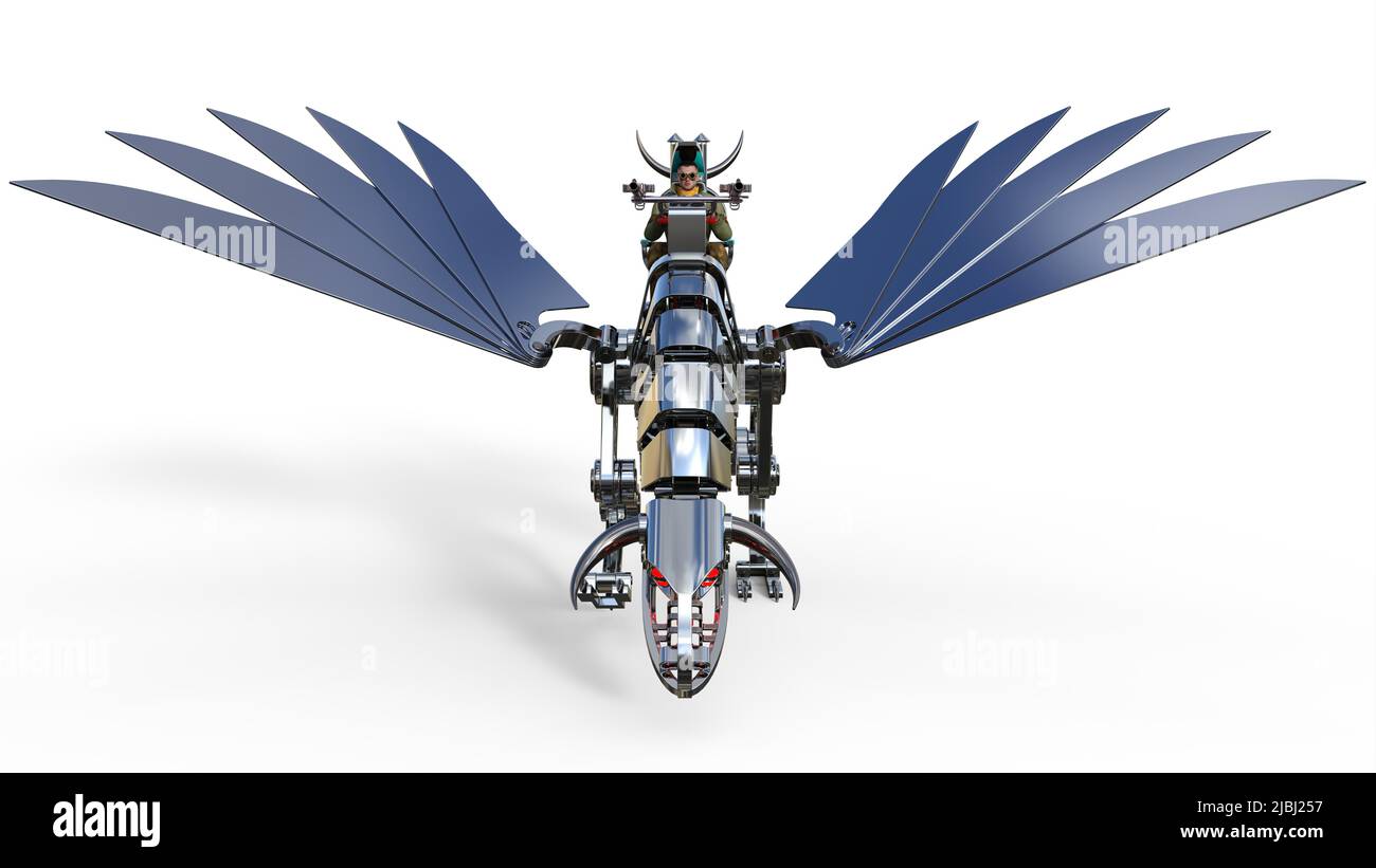 3D-illustration of a mechanic steam dragon Stock Photo - Alamy