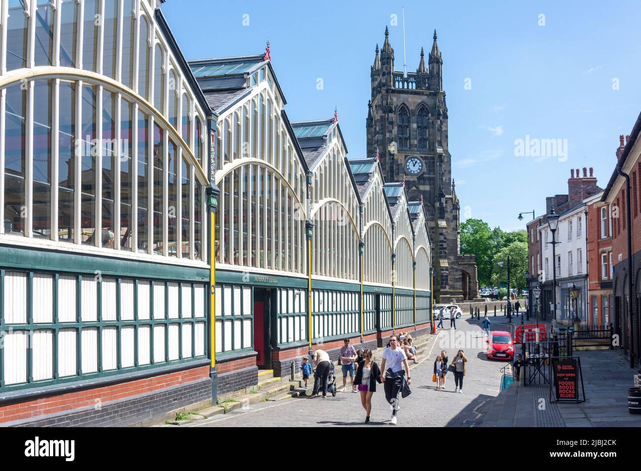 St Mary's Parish Church and Market Hall, Market Place, Stockport ...