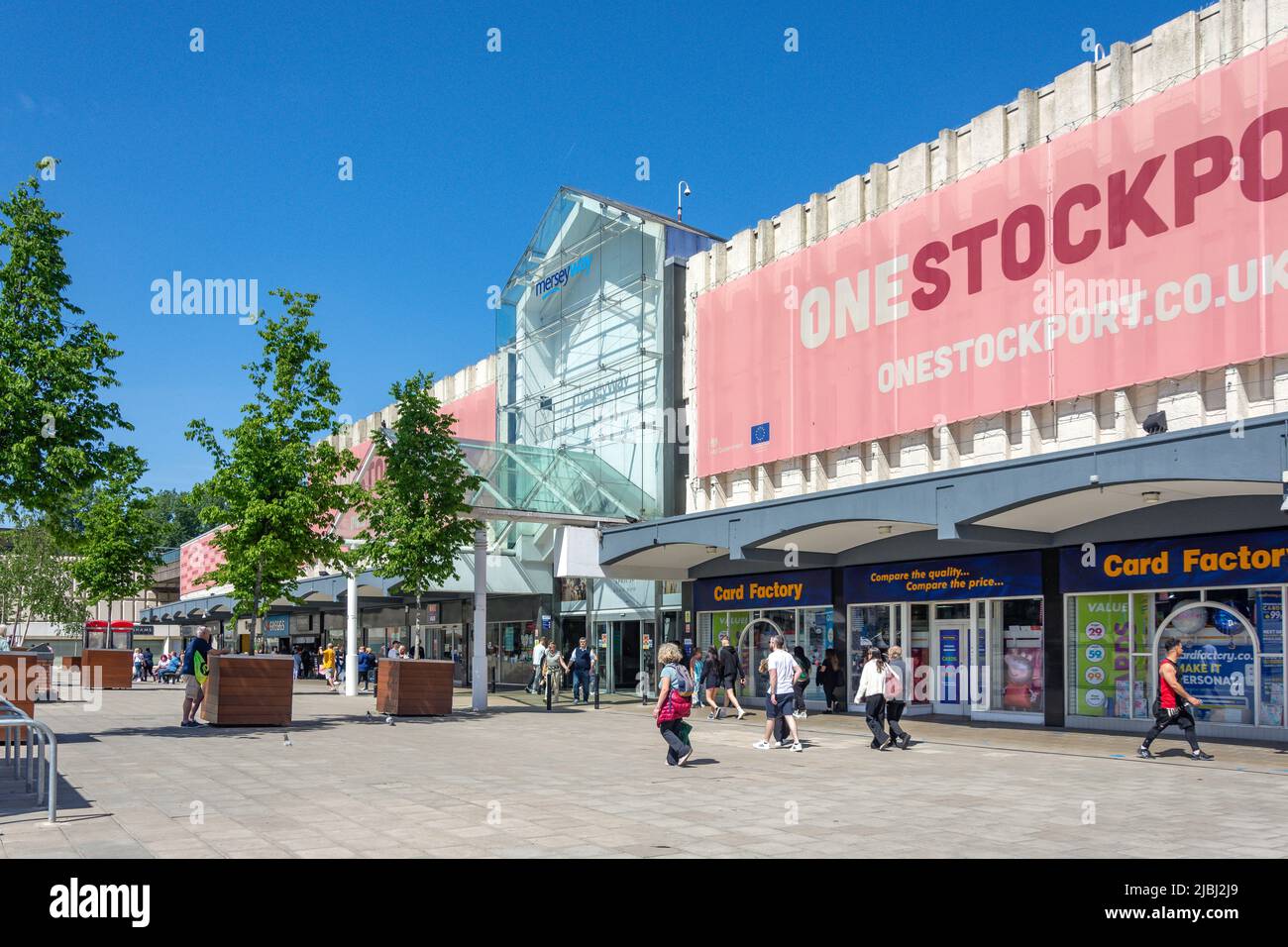 Entrance to Merseyway Shopping Centre, Mersey Square, Stockport ...