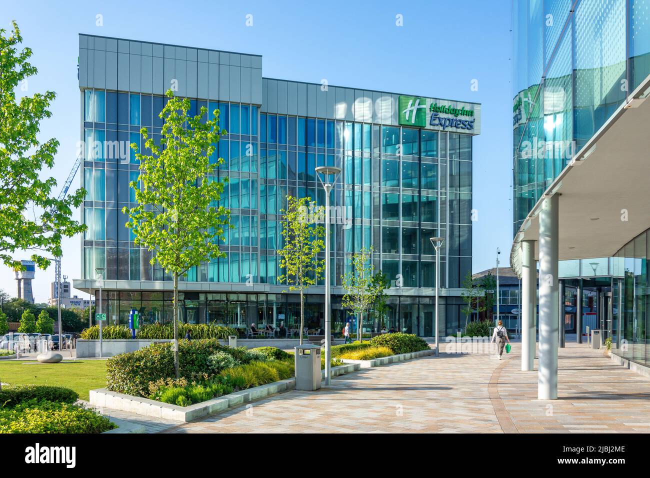 Holiday Inn Express Stockport sign, Station Road, Stockport, Greater ...
