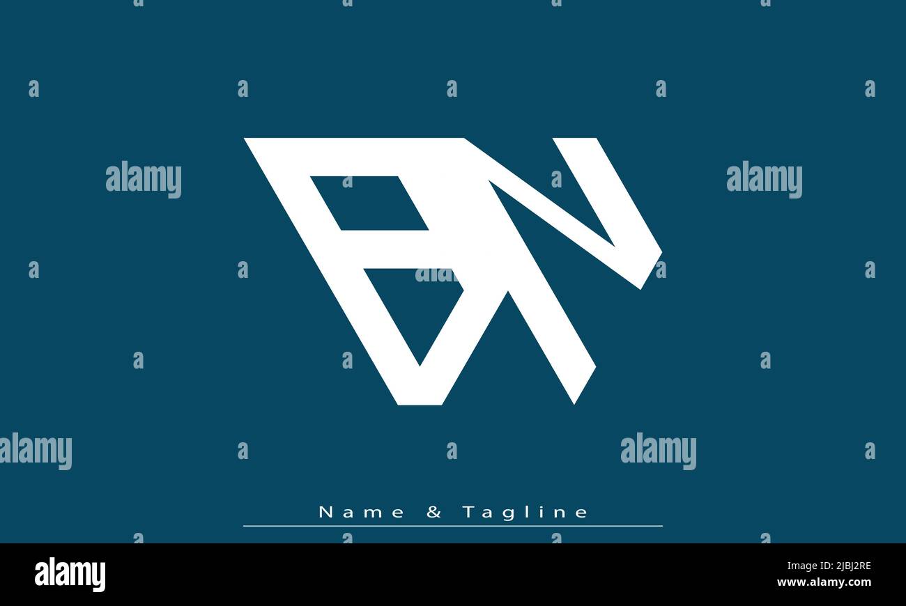 Alphabet letters Initials Monogram logo BN, NB Stock Vector Image & Art ...