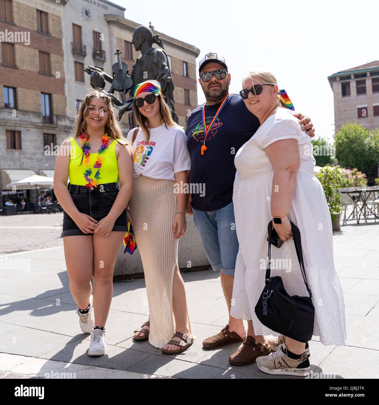 CREMONA, ITALY - JUNE 2022: Gay Pride Parade. People flock to the ...