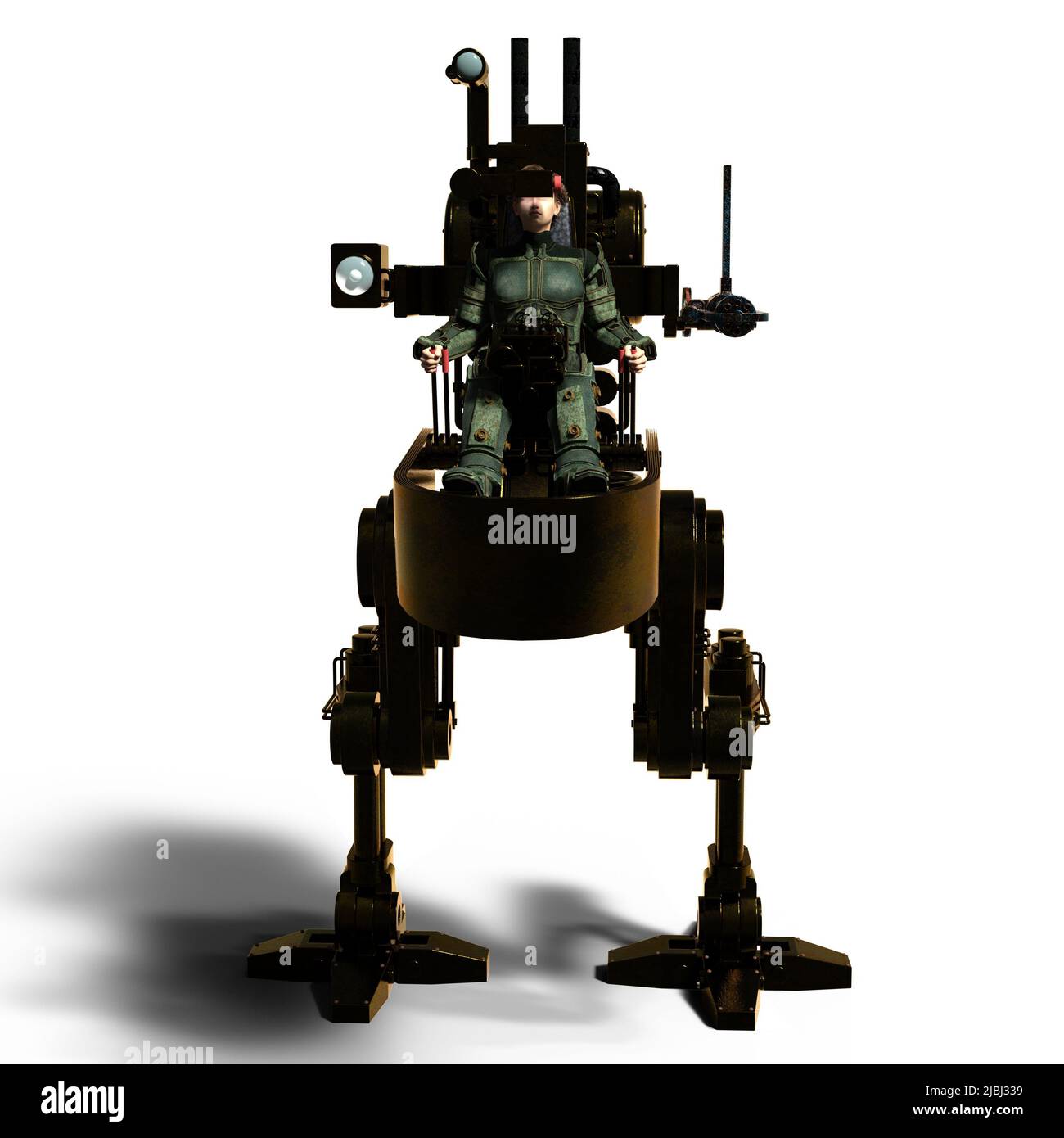 3D-illustration of a mechanic robot walker Stock Photo - Alamy