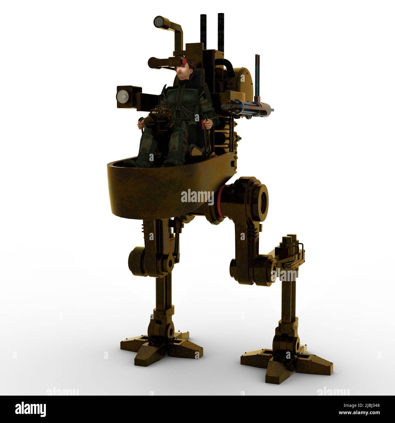 3D-illustration of a mechanic robot walker Stock Photo - Alamy