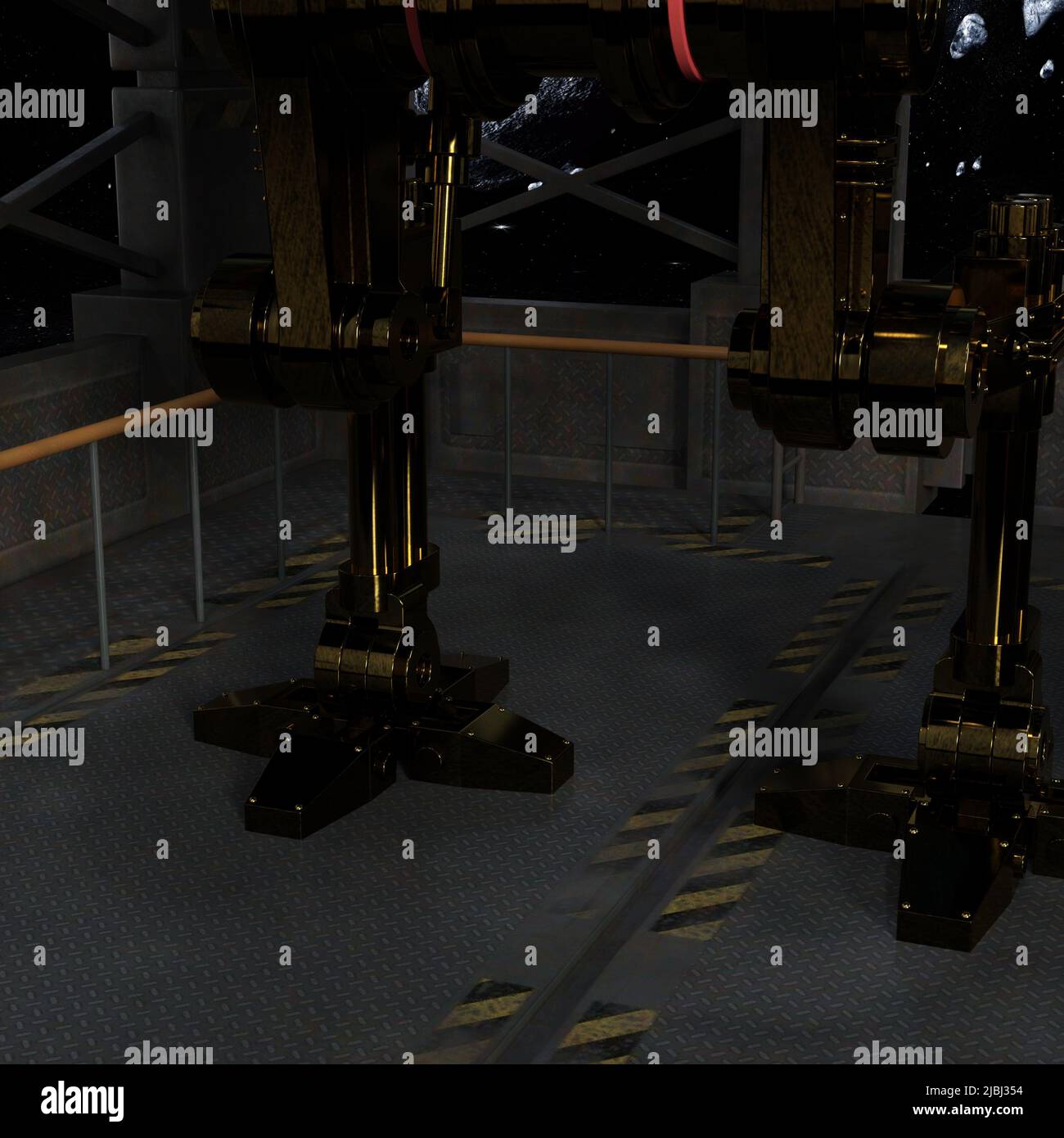 3D-illustration of a mechanic robot walker Stock Photo - Alamy