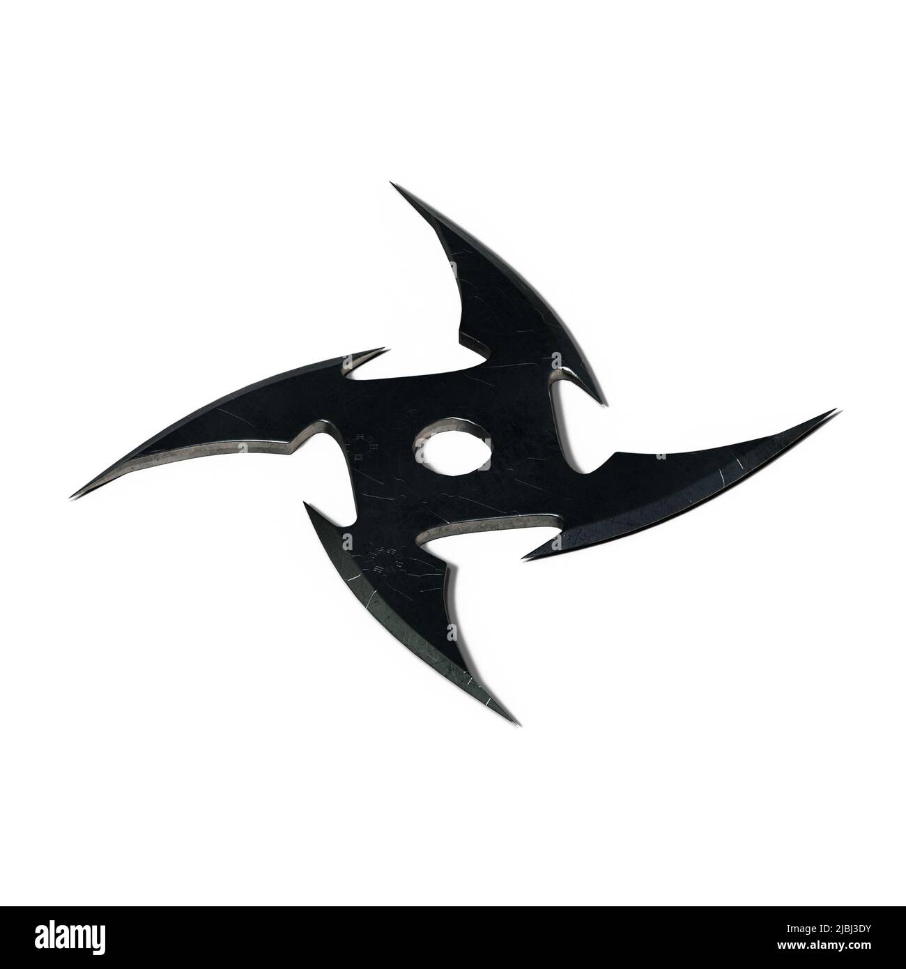 3D-Illustration of an Isolated shuriken weapon Stock Photo - Alamy