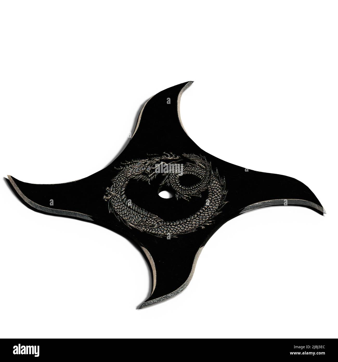 3D-Illustration of an Isolated shuriken weapon Stock Photo - Alamy