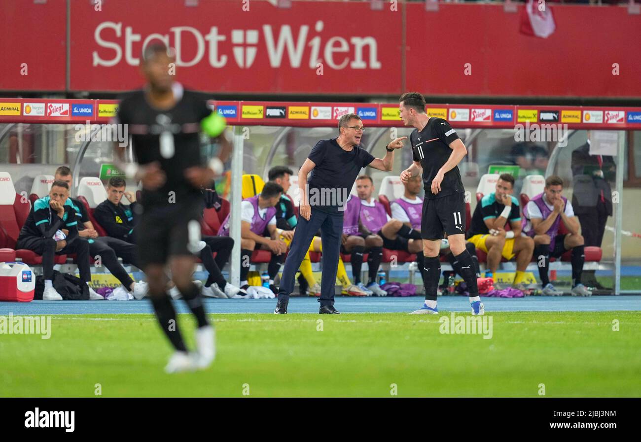 Ernst-Happel Stadium, Vienna, Austria. 6th June, 2022. Ralf Rangnnick ...