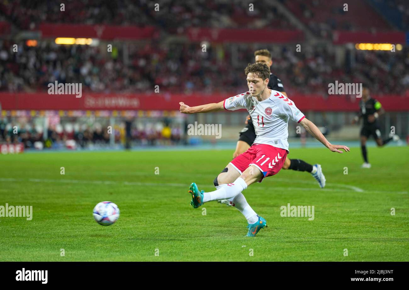 Ernst-Happel Stadium, Vienna, Austria. 6th June, 2022. Andreas Skov ...