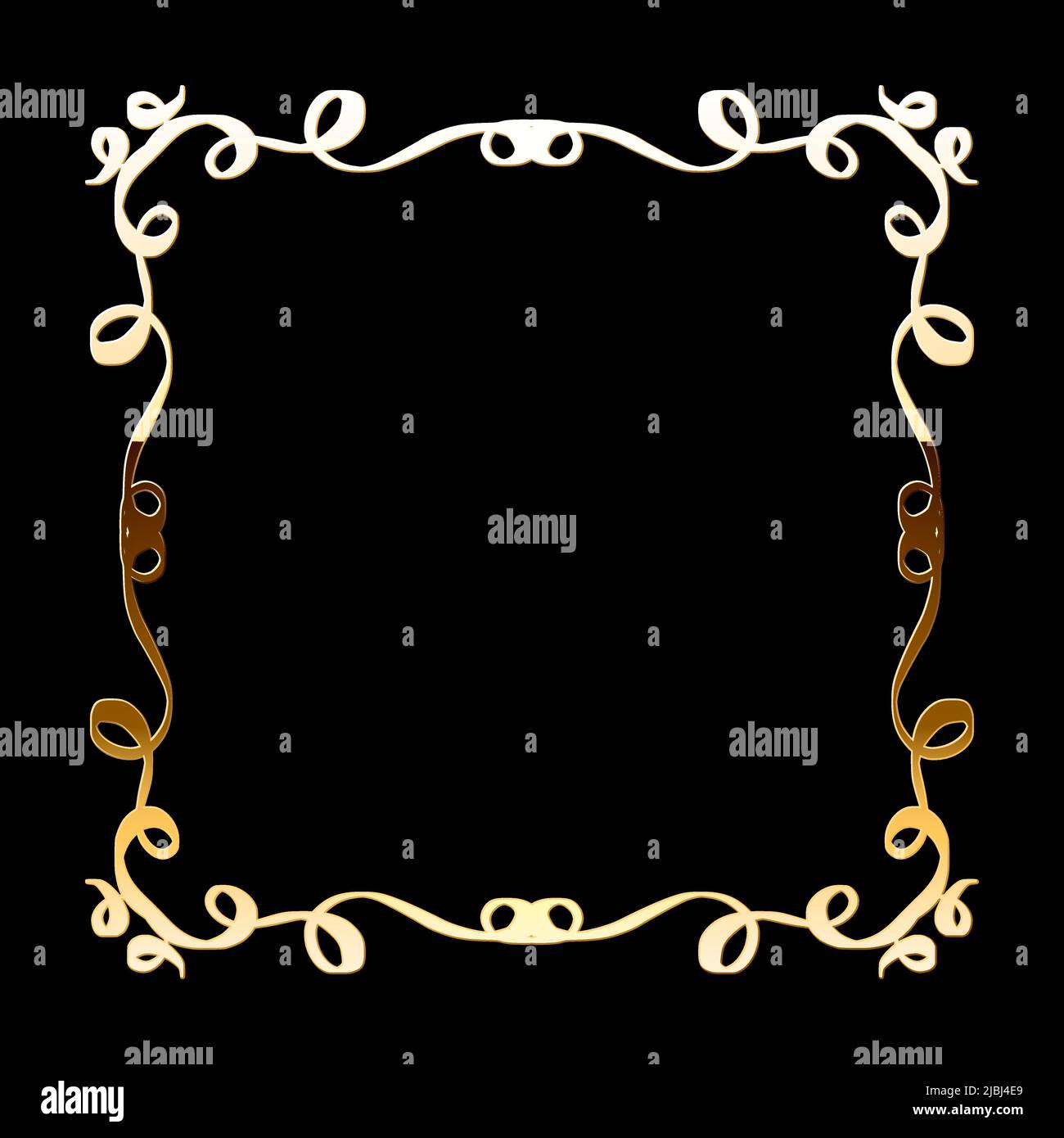Vector luxury golden frame. Ornamental shiny gold decorative design ...