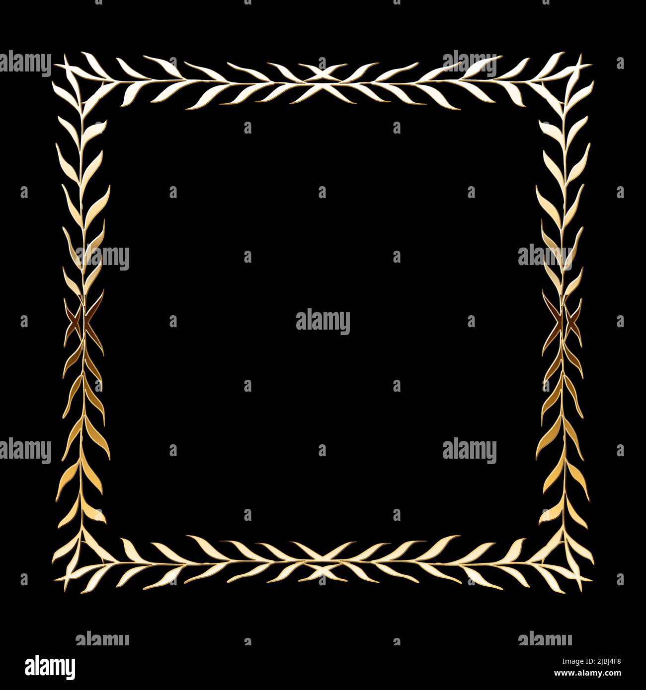 Vector luxury golden frame. Ornamental shiny gold decorative design ...