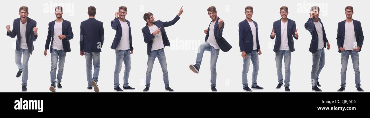collage of various photos of a successful modern man Stock Photo - Alamy