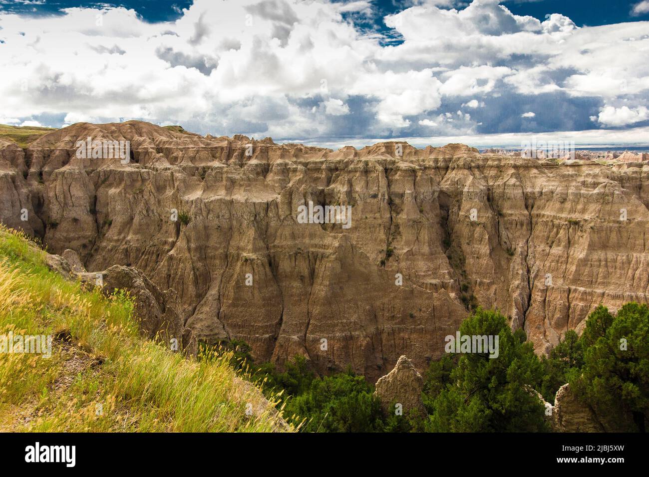 Pinnacles Overlook, Badlands National Park, South Dakota Stock Photo ...