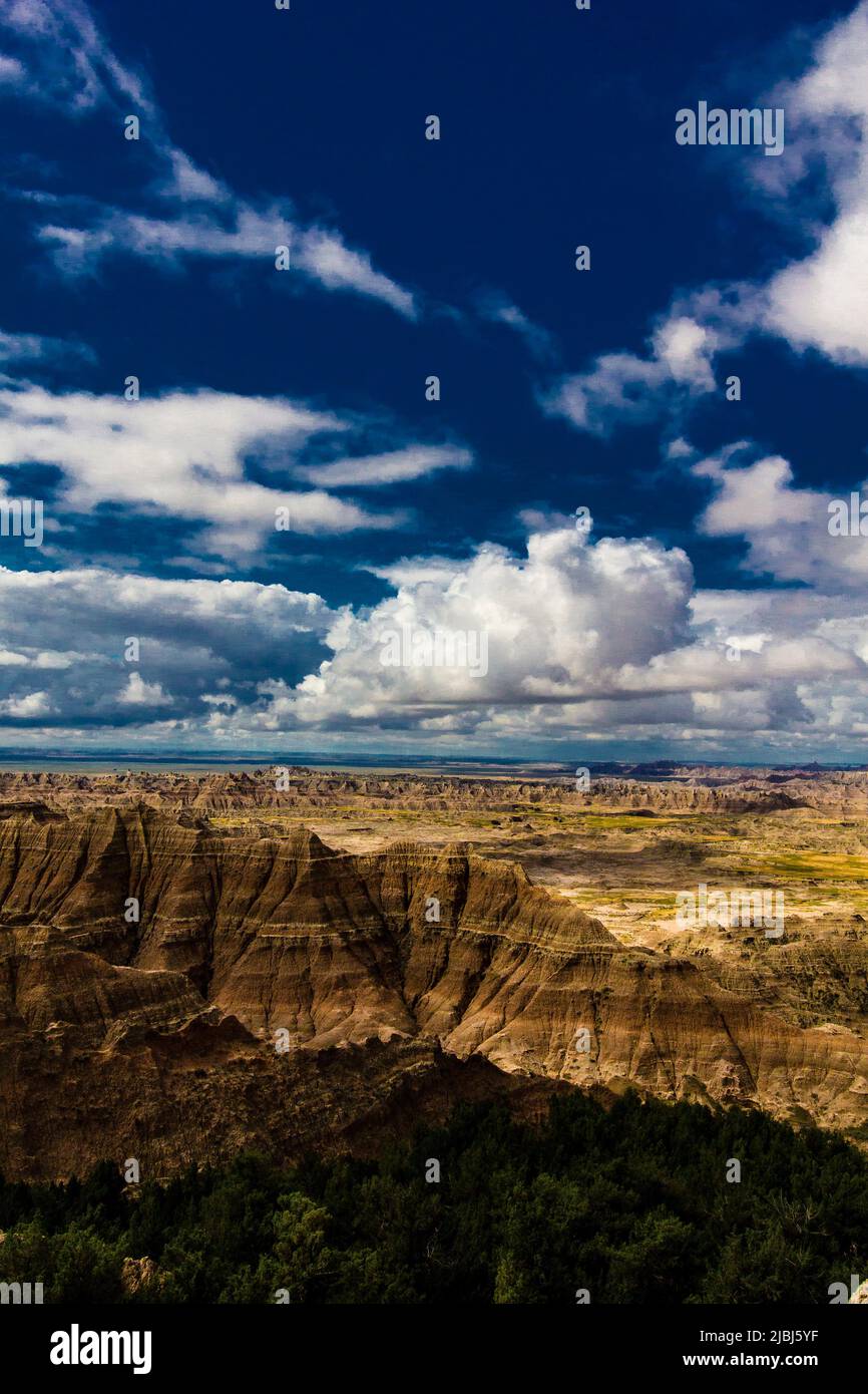 Pinnacles Overlook, Badlands National Park, South Dakota Stock Photo ...