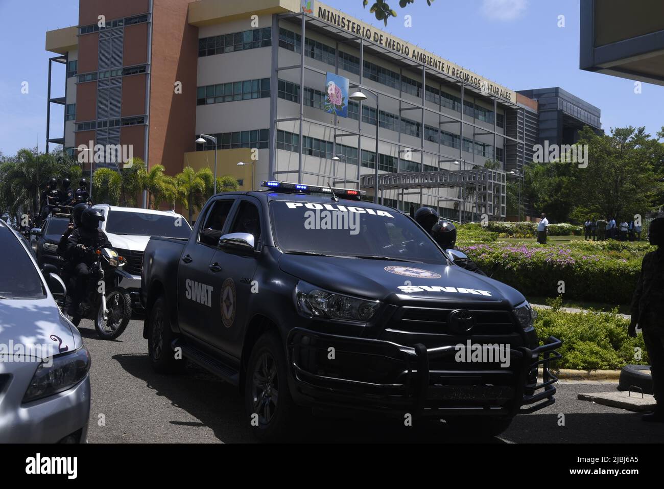 Santo Domingo, Dominican Republic. 06th June, 2022. Security forces are ...