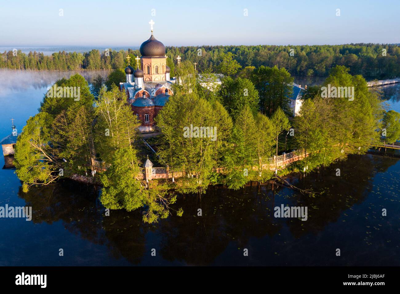Pokrovsky Holy Vvedensky Island poustinia Stock Photo - Alamy
