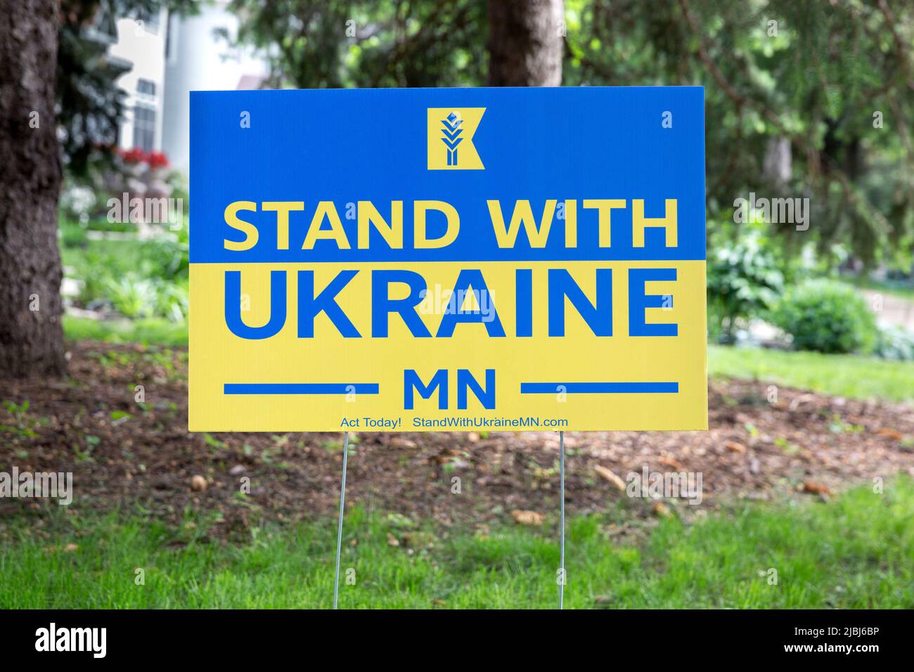 Colorful Minneapolis, Minnesota neighborhood yard sign in support and ...