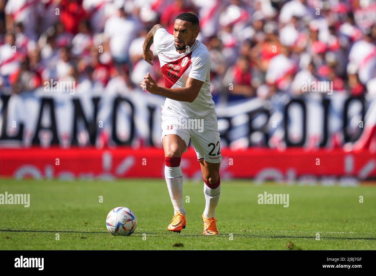 Alexander Callens of Peru during the friendly match between Peru and ...