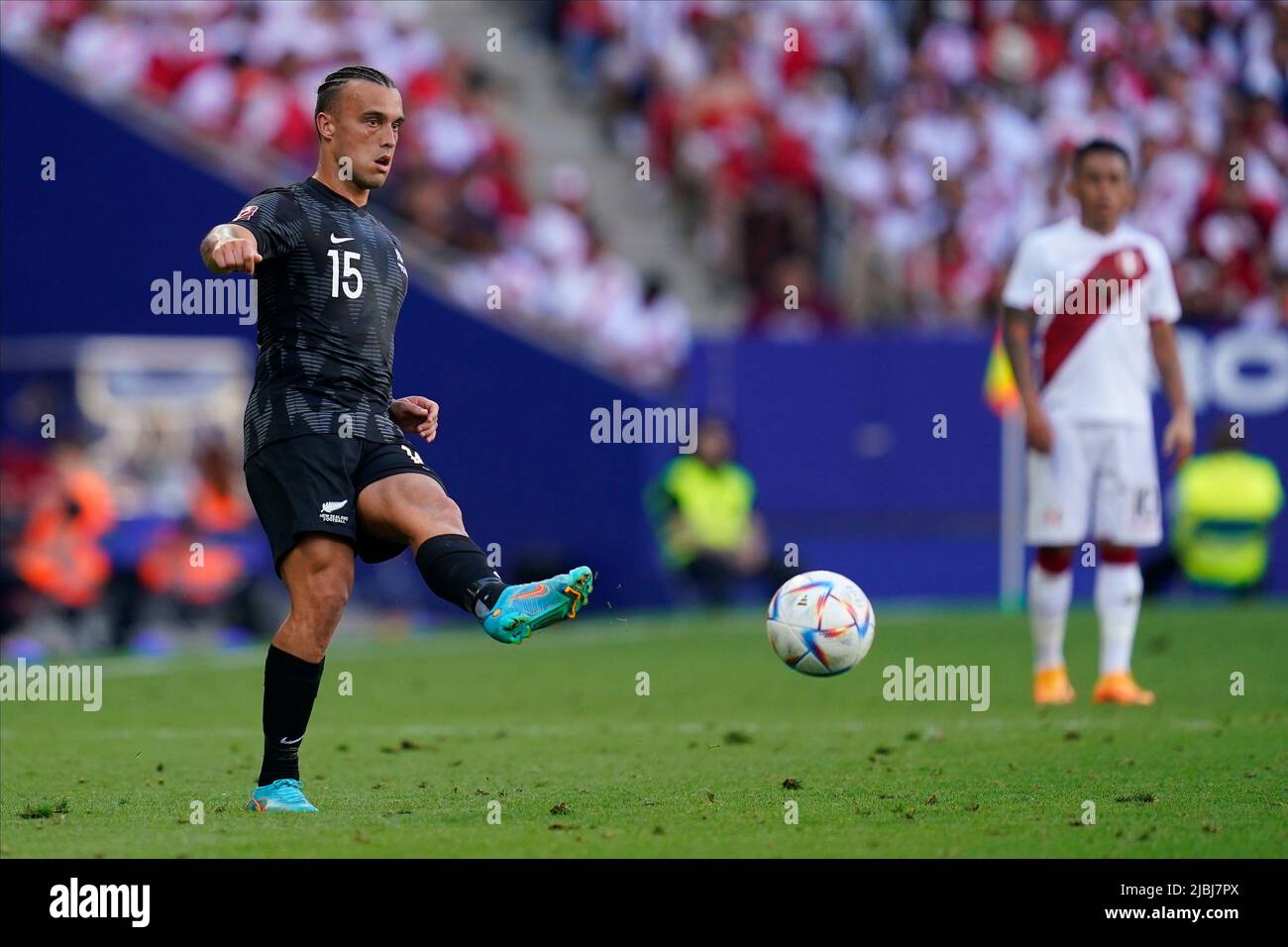 Clayton Lewis of New Zealand during the friendly match between Peru and ...