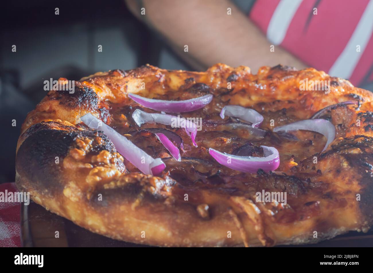 Homemade Italian pizza with natural fermentation, various flavors among ...