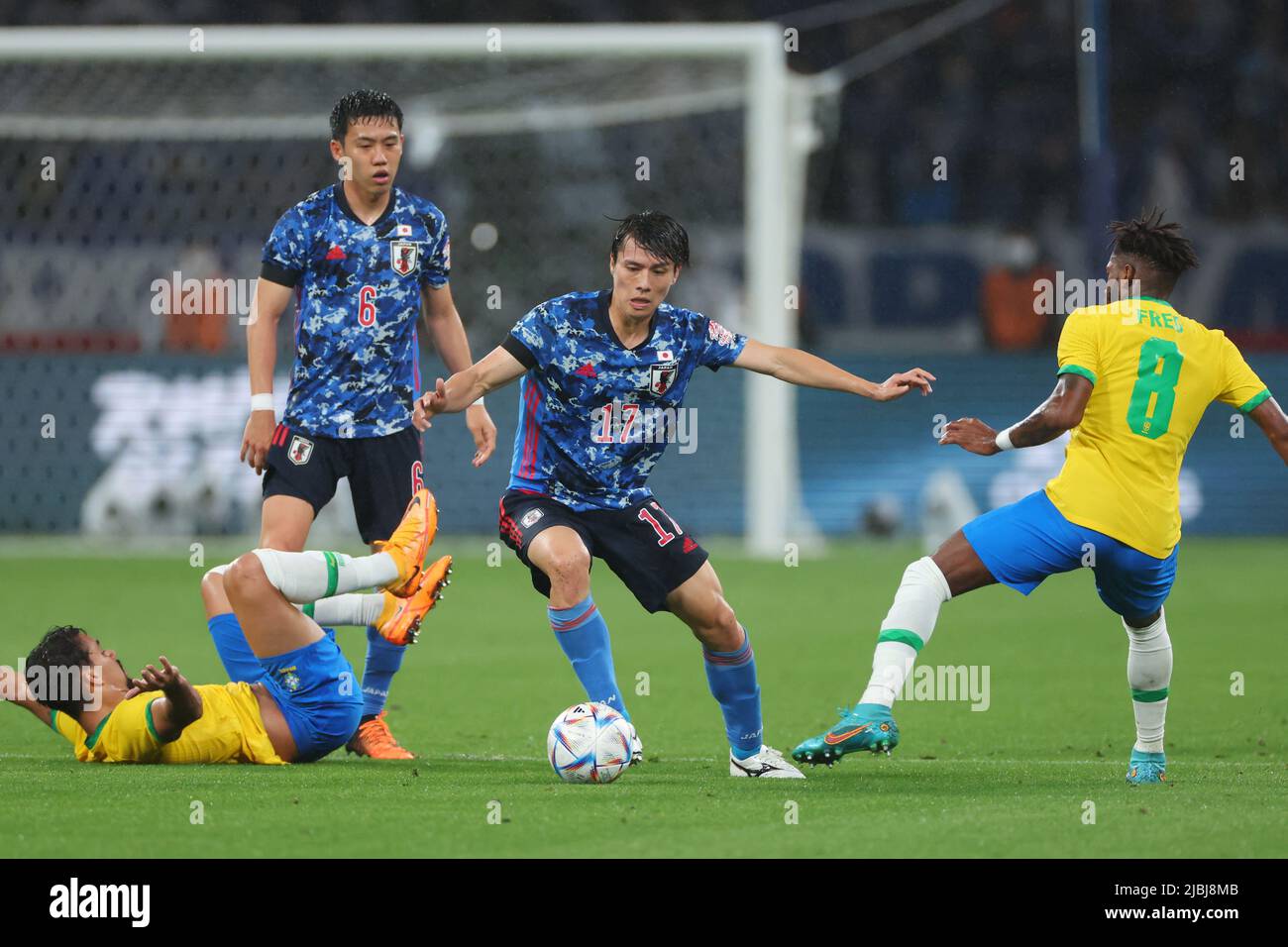 National Stadium, Tokyo, Japan. 6th June, 2022. (L to R) Wataru Endo, Ao Tanaka (JPN), JUNE 6 ...