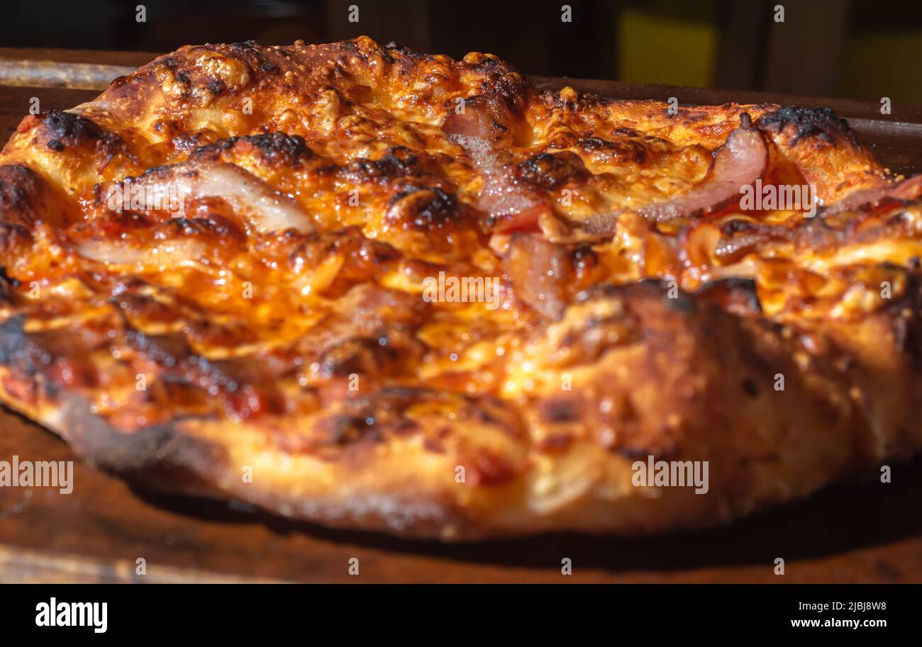 Homemade Italian pizza with natural fermentation, various flavors among ...