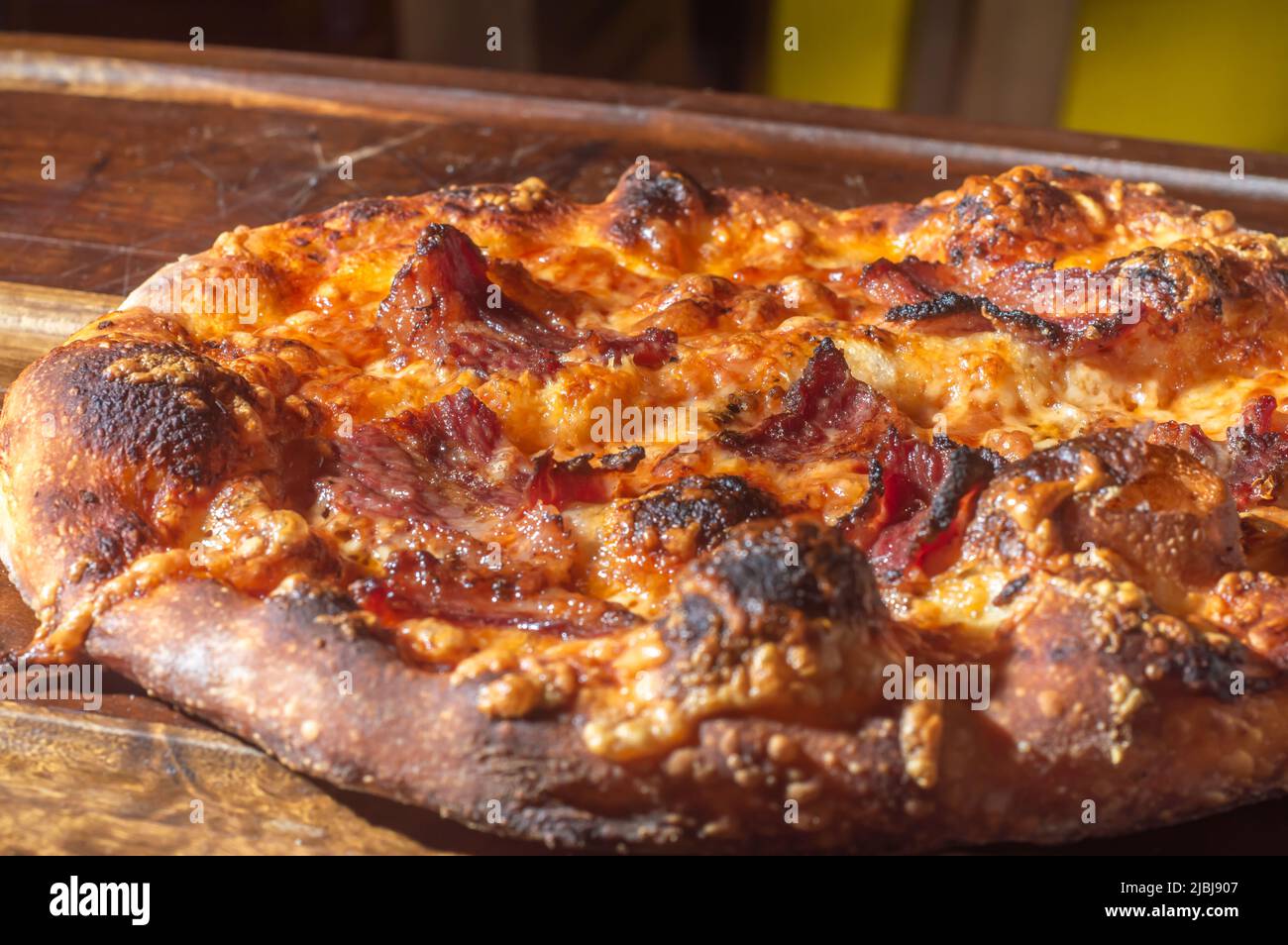 Homemade Italian pizza with natural fermentation, various flavors among ...