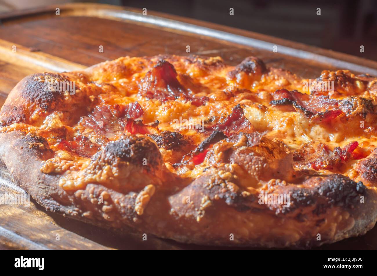 Homemade Italian pizza with natural fermentation, various flavors among ...